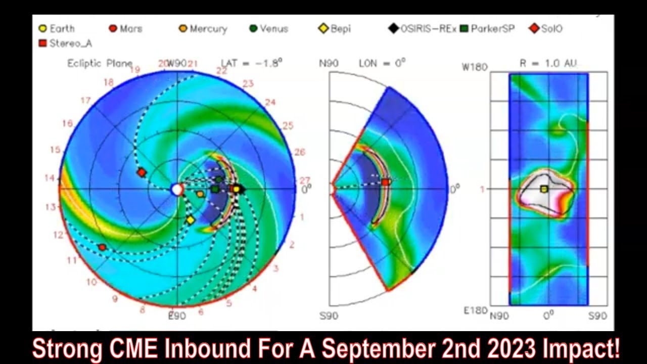 Strong CME Inbound For A September 2nd 2023 Impact! - YouTube