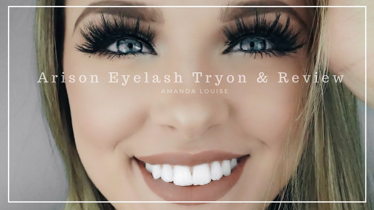 Arison Lashes Try on & Review ll Amanda Louise - YouTube