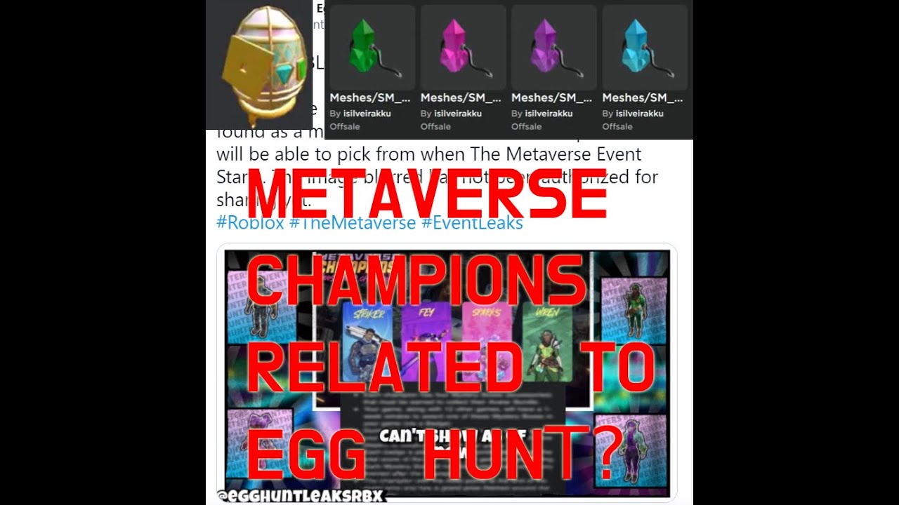 Metaverse Champions might be part of Roblox Egg Hunt 2021... - YouTube