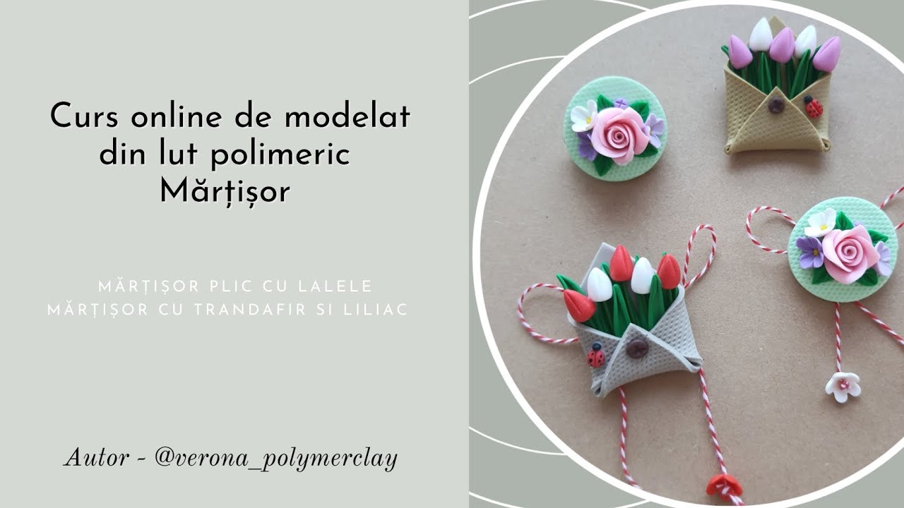 Curs online de modelat din lut polimeric MĂRȚIȘOR - YouTube