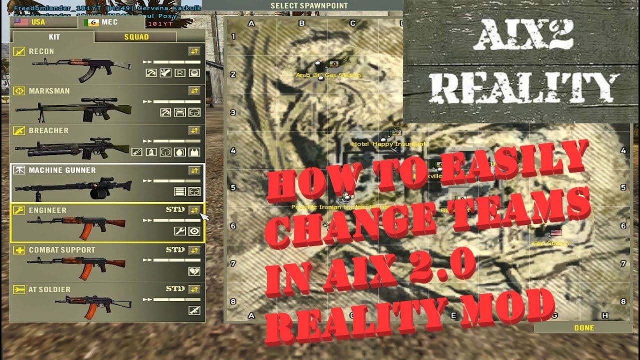 How to change teams in AIX 2 0 Reality mod Short & easy Tutorial - YouTube