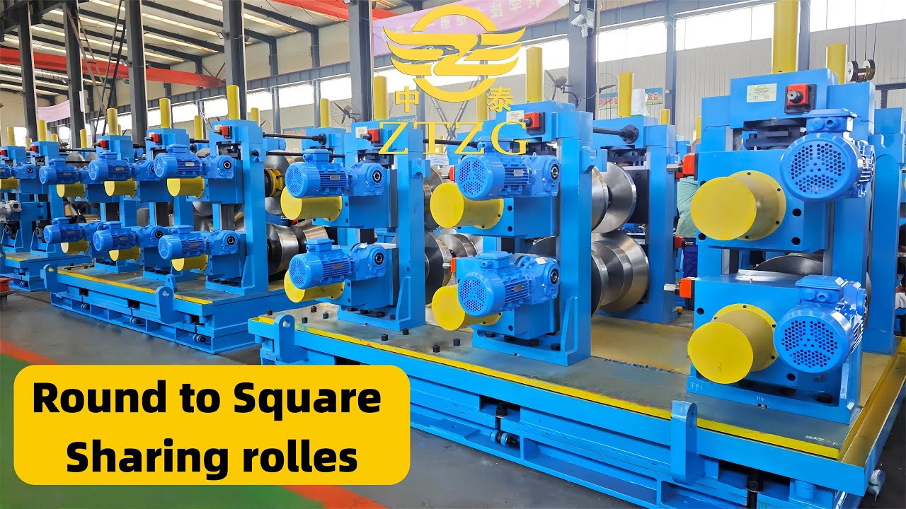Erw219 tube mill machine-Sharing rollers-ZTZG - YouTube