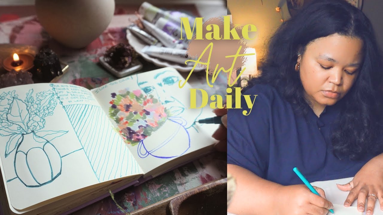 ART STUDIO VLOG ️ HOW TO BUILD A DAILY SKETCHBOOK PRACTICE YOU LOVE ...