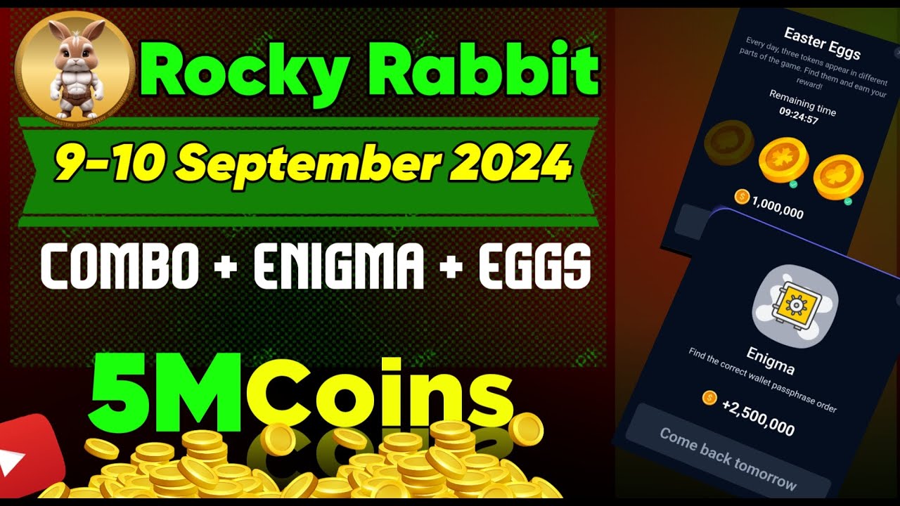 9 September rocky rabbit combo today | rocky rabbit enigma today| rocky ...