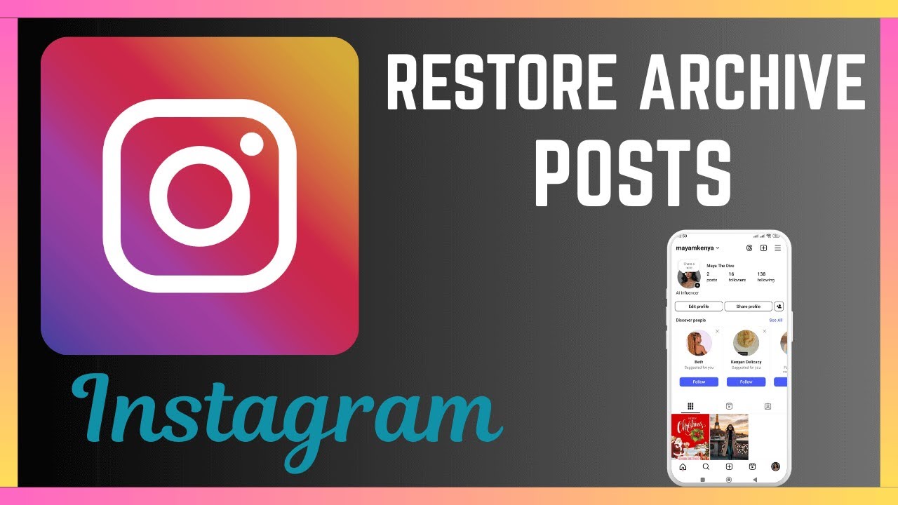 How To Restore Archived Posts On Instagram | Instagram Tutorial - YouTube