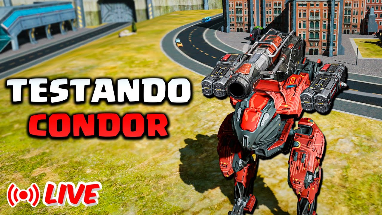 🔴LIVE🔴NOVO ROBÔ CONDOR: TESTANDO AS MELHORES ARMAS! War Robots Brasil ...