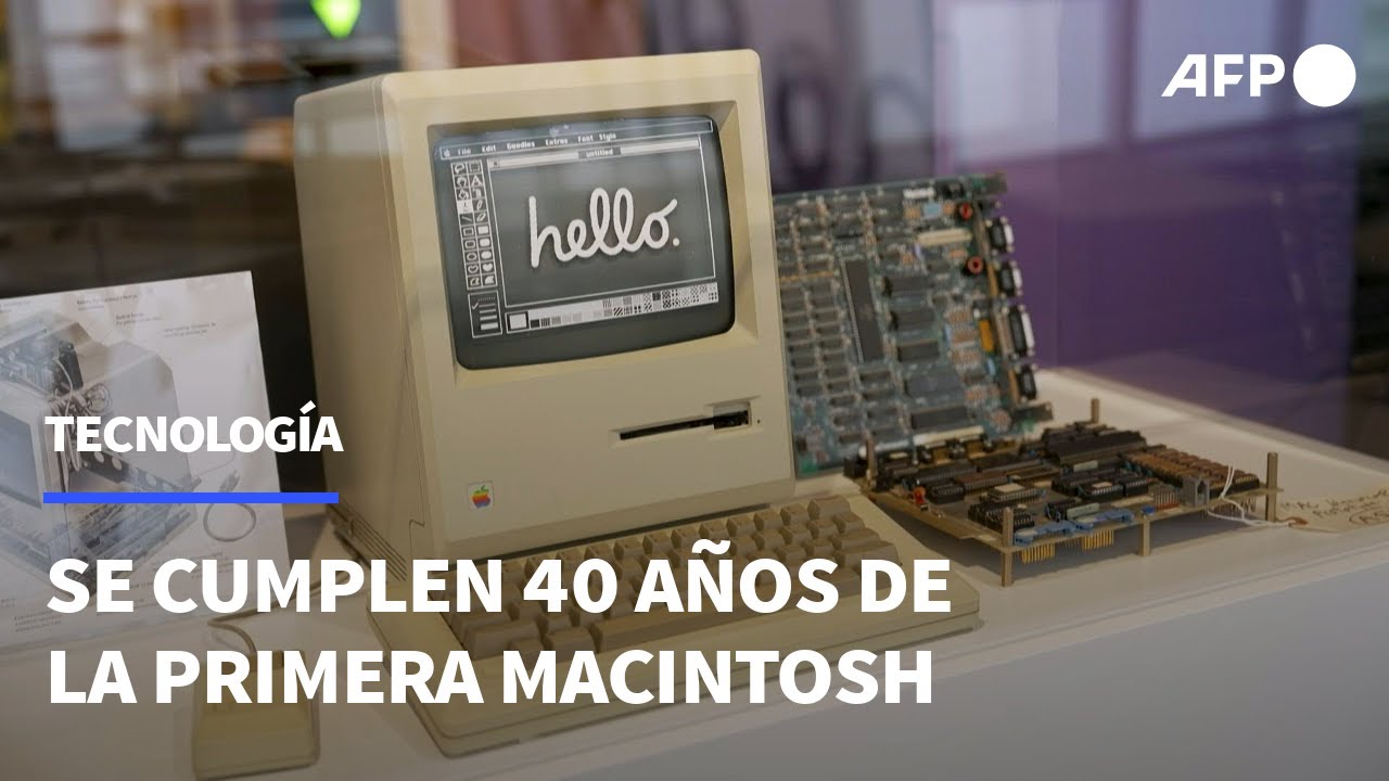 Se cumplen cuarenta años de la primera Macintosh | AFP - YouTube