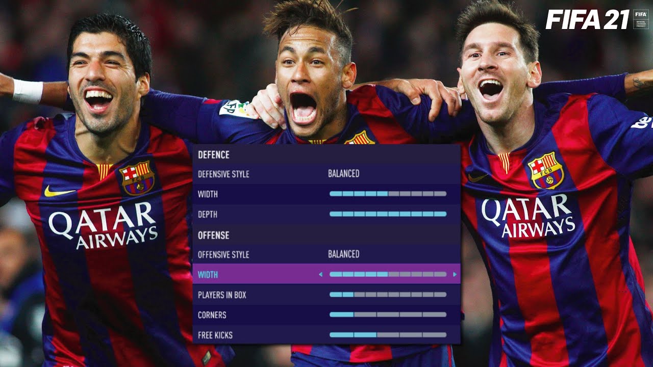 FC BARCELONA MSN CUSTOM TACTICS IN FIFA 21 (433) - YouTube