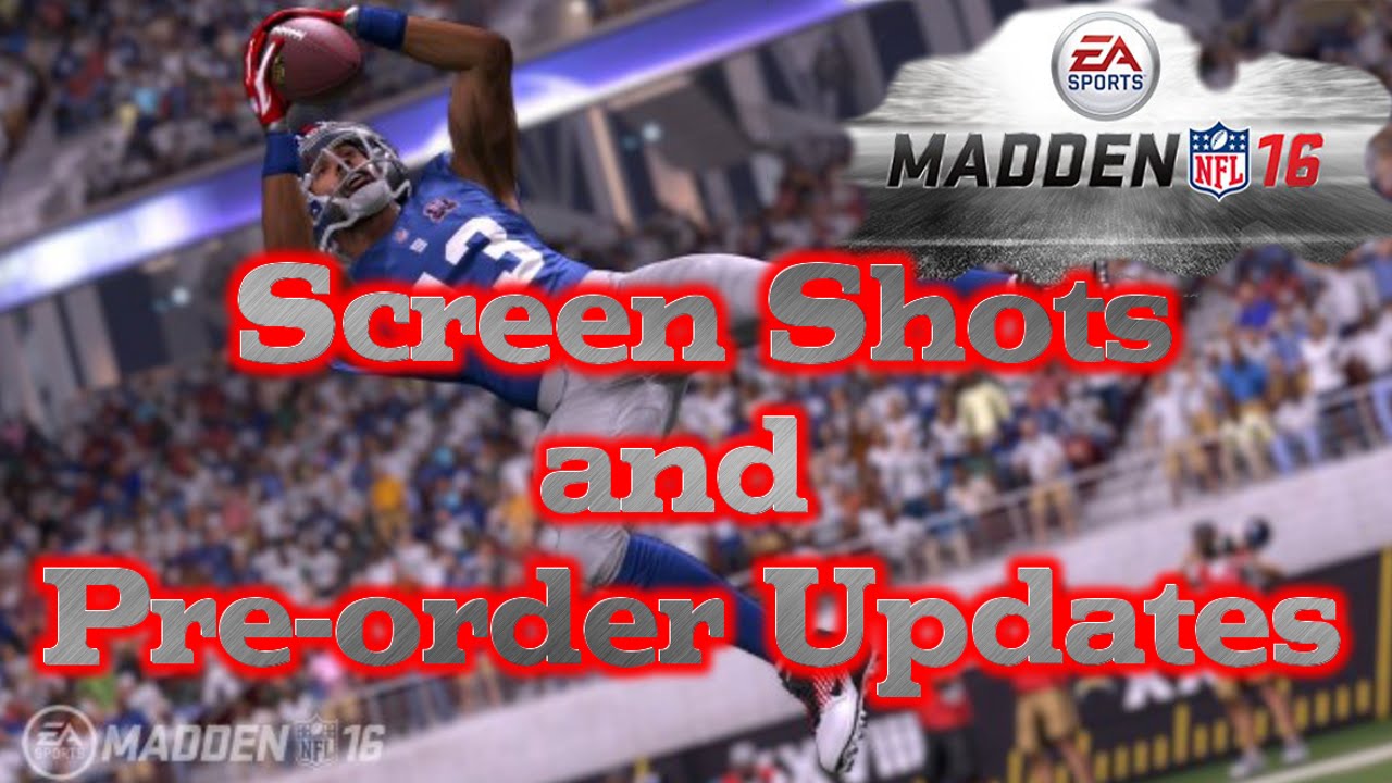 Madden 16 Screen Shots and Pre Order Details for MUT - YouTube