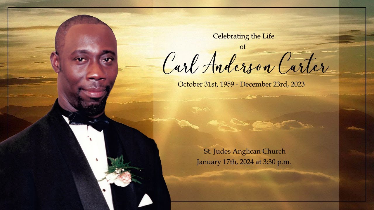 Celebrating The Life of Carl Anderson Carter - YouTube