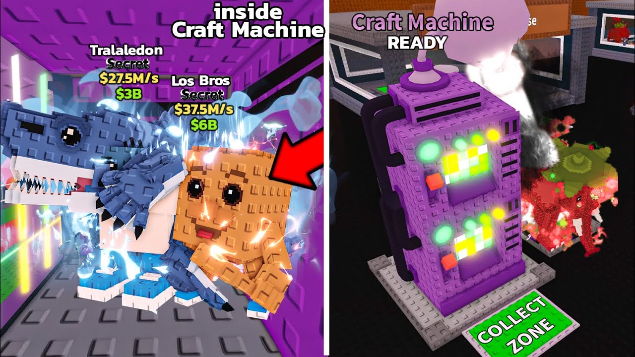 ROBLOX i was inside Craft Machine - i Crafted Newest Secret Brainrots ...