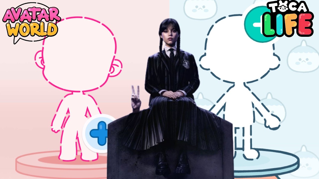 How To Make A Wednesday Addams Characters In Avatar World Vs Toca Boca ...