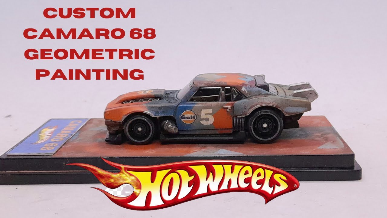 CAMARO 68 CUSTOM GEOMETRIC PAINTING - DIECAST MODEL - HOTWHEELS - YouTube