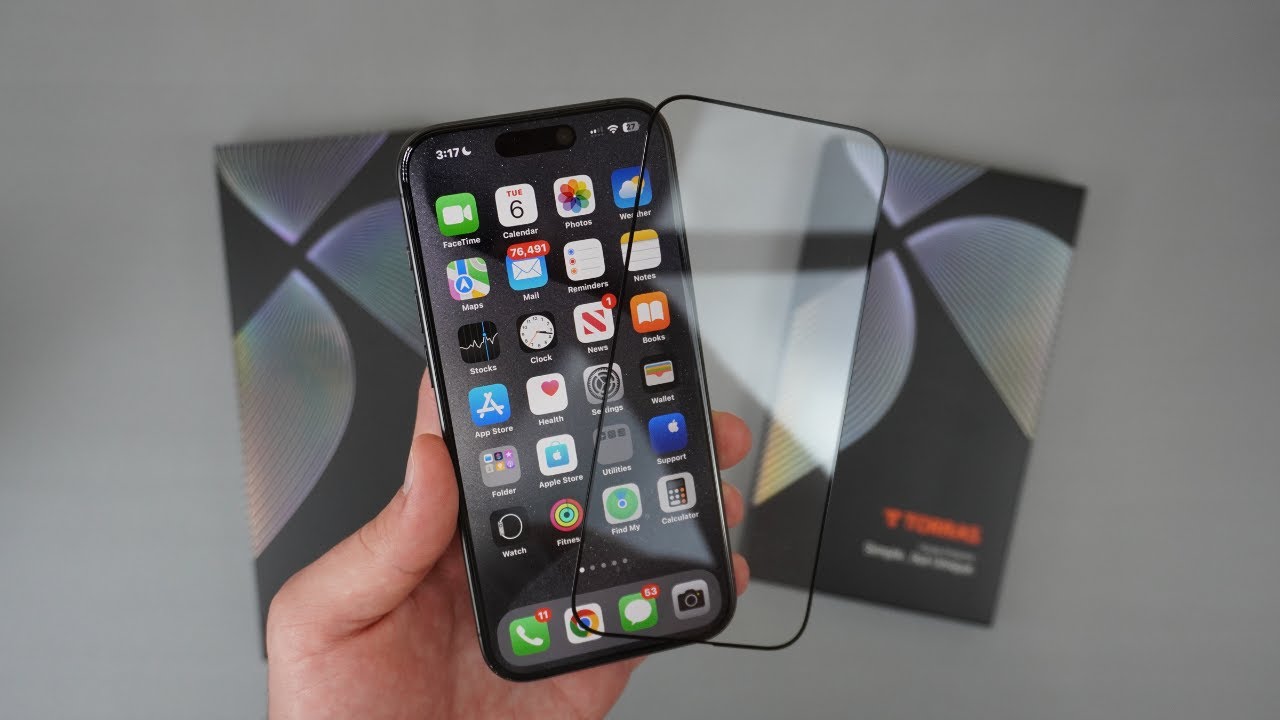 iPhone 15 Pro | Torras Diamond Shield & Stealth Screen Protector - YouTube