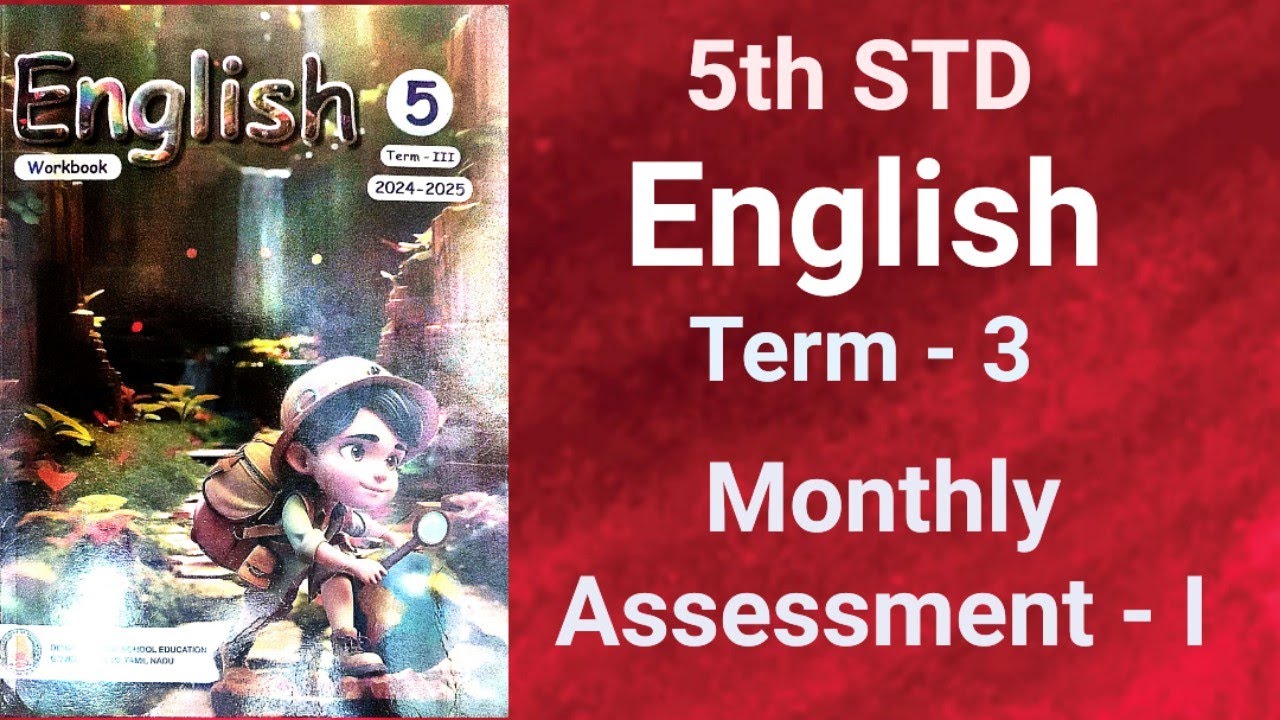 5th standard English term 3 monthly assessment 1 workbook answers 2024 ...
