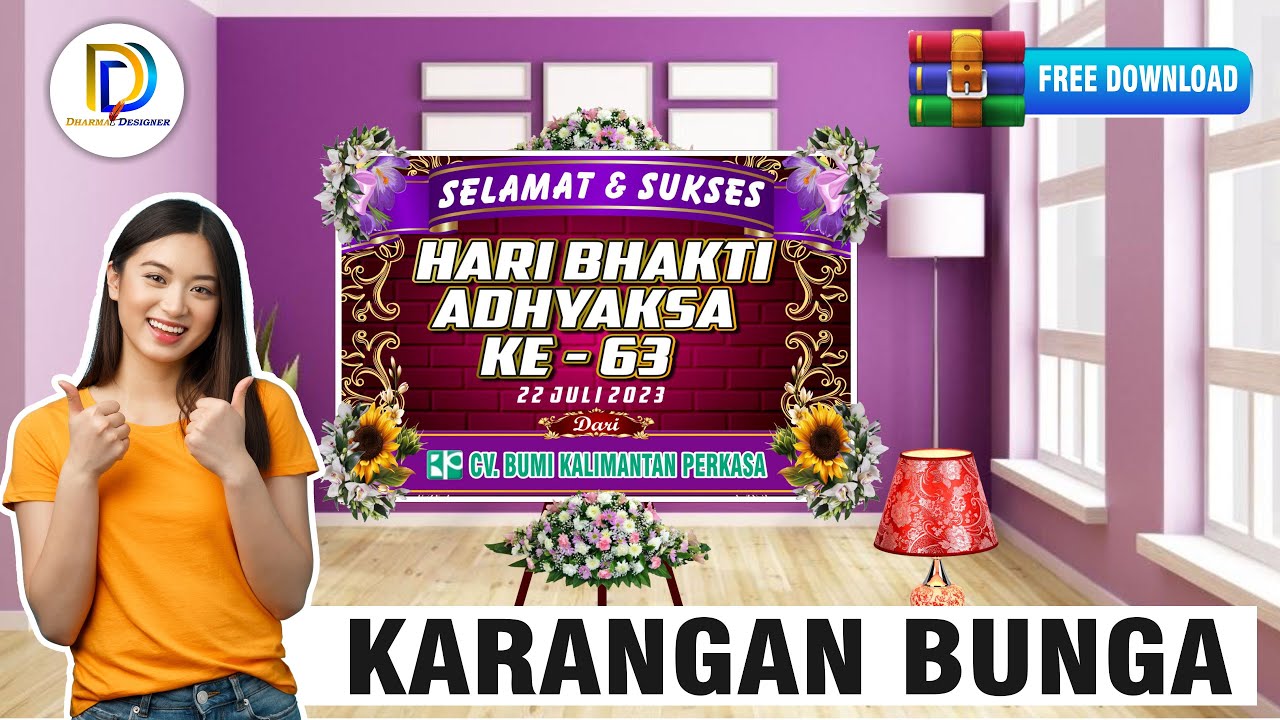 DESAIN KARANGAN BUNGA DI CORELDRAW || FREE DOWNLOAD CDR - YouTube