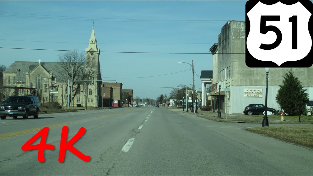 ⁴ᴷ US Route 51 (Cairo, IL) northbound [4K VIDEO] - YouTube