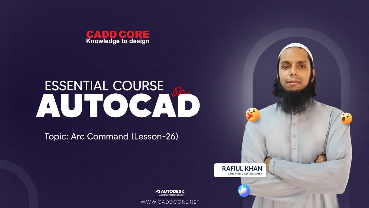 Essential Training on AutoCAD || Arc Command - YouTube