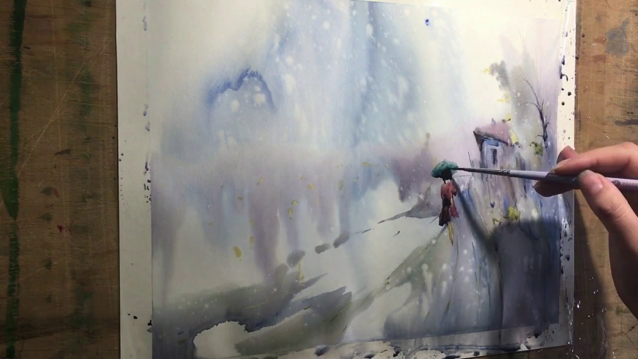 FULL VIDEO-link in description Watercolor Demo, wet on wet without ...