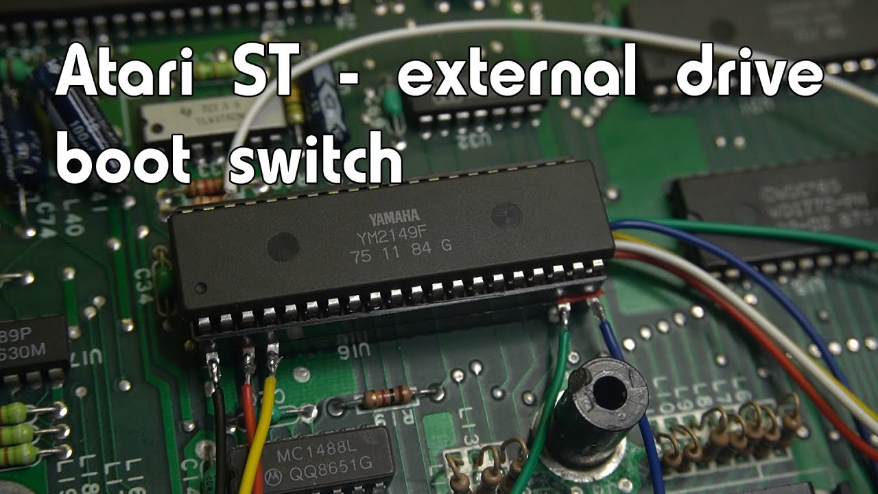 Atari ST external drive boot switch - YouTube