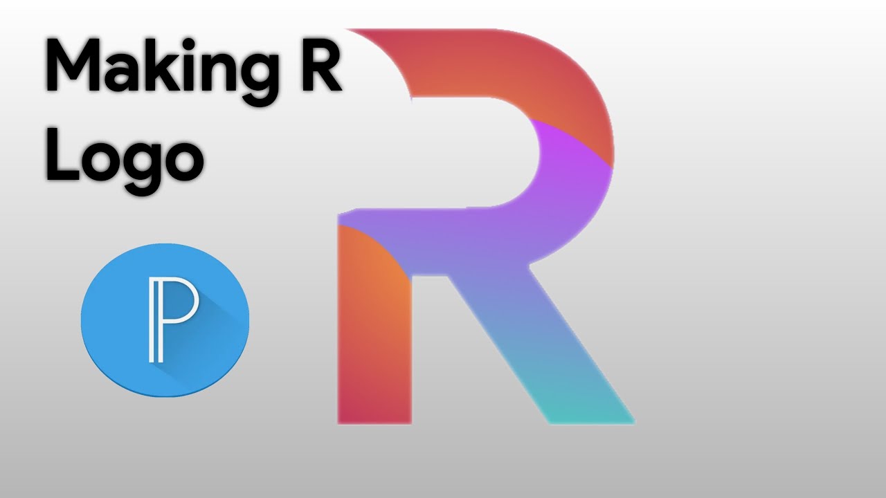 R professional logo design on Android with pixellab - YouTube