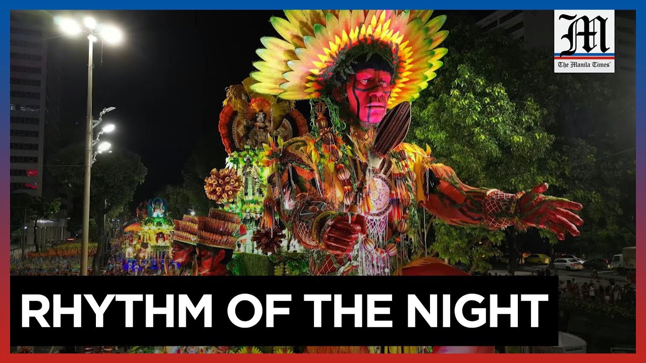 Thousands celebrate Brazil's carnival with glitzy parade - YouTube