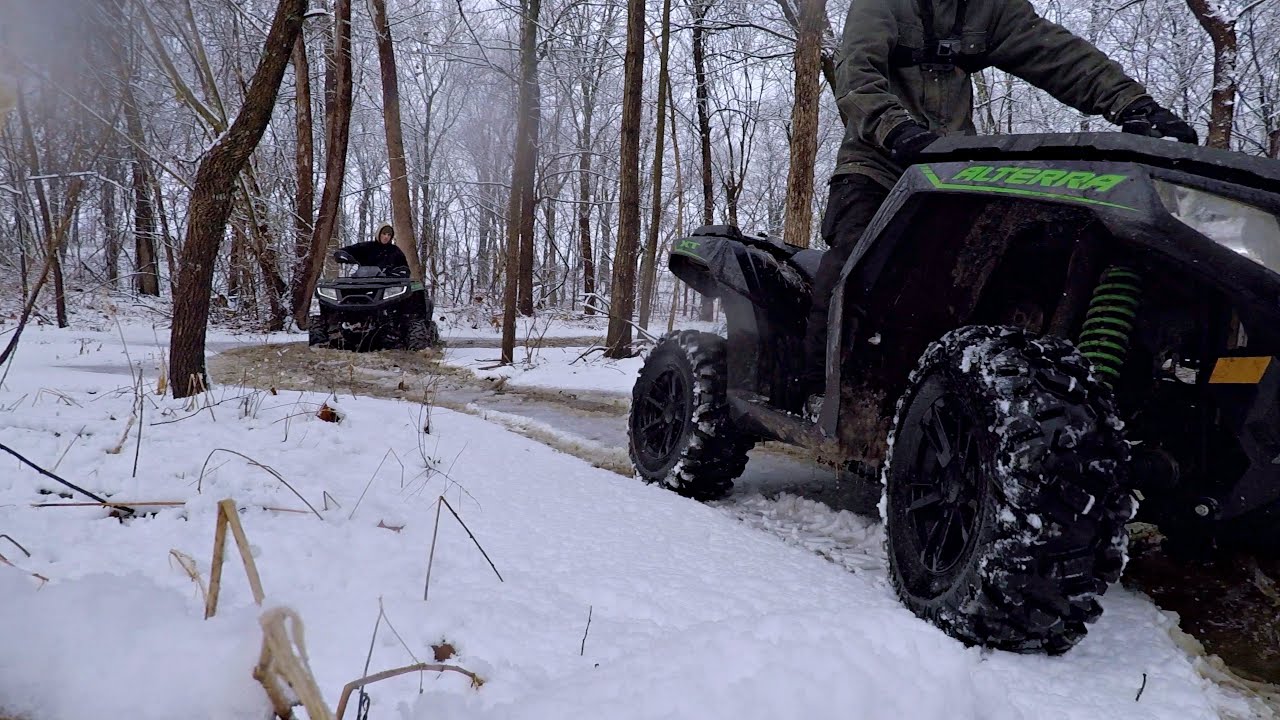 ATVs Breaking Ice - YouTube