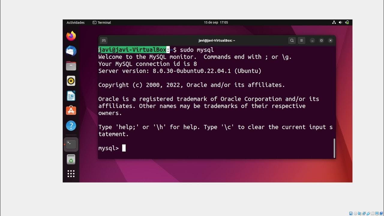Instalación y configuración de MySQL Server en Ubuntu - YouTube