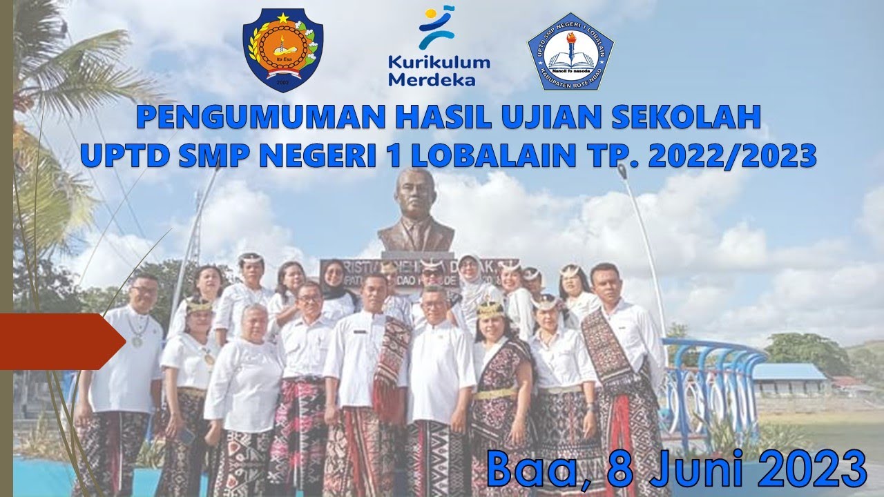 Pengumuman Hasil Ujian Sekolah UPTD SMP Negeri 1 Lobalain TP. 2022/2023 ...