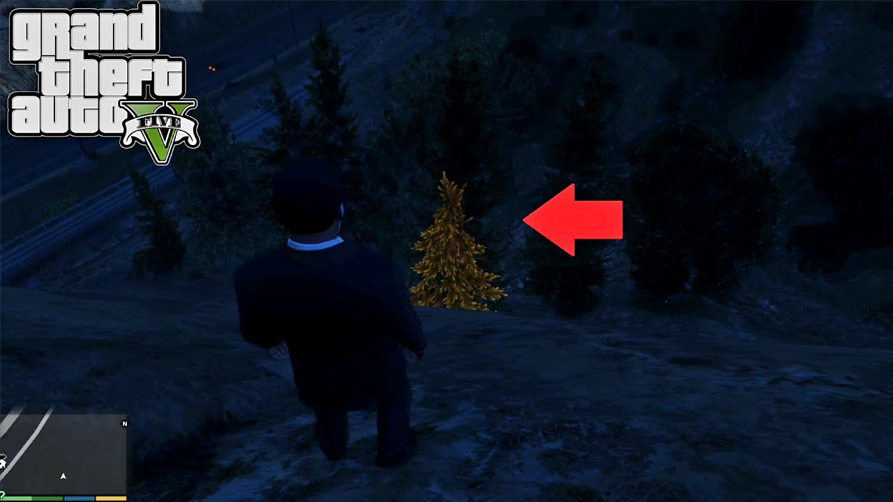 GTA V | Location of the GOLDEN tree in Story mode - YouTube