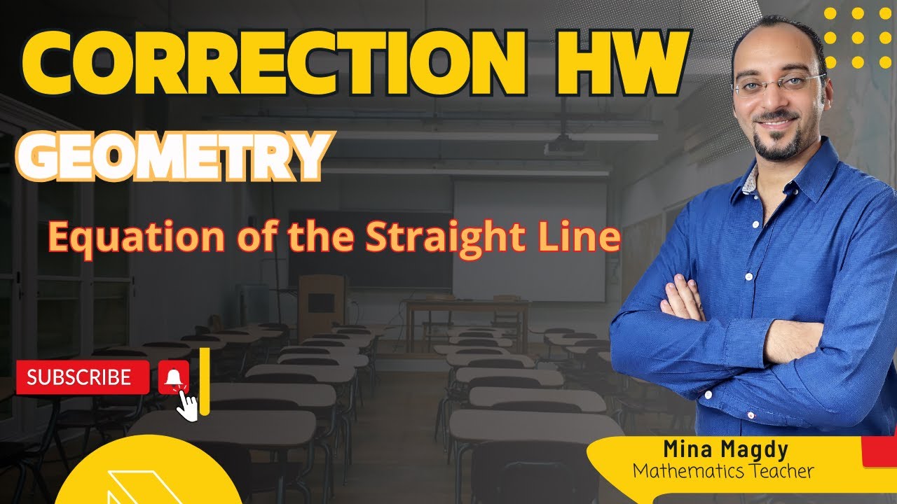 correction HW the equation of st line p 37 - YouTube