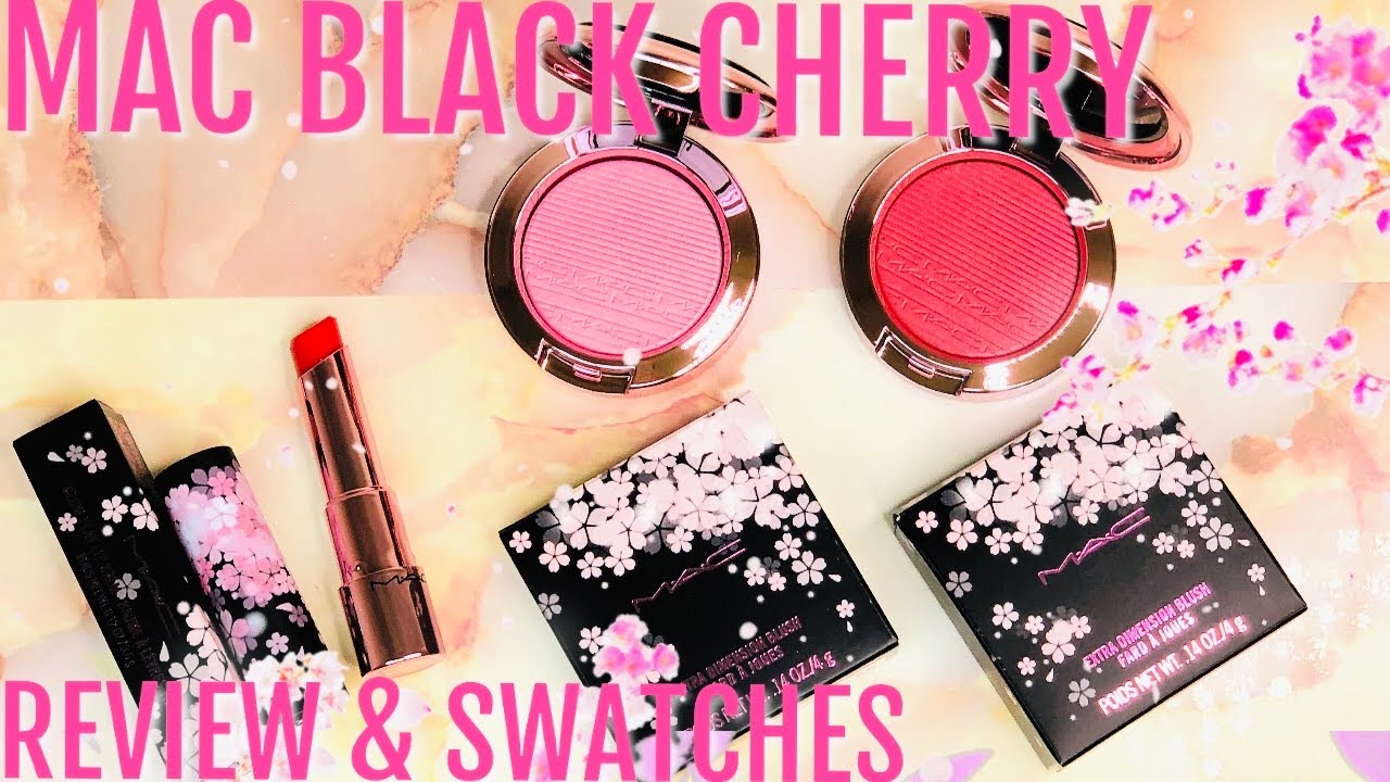NEW MAC LIMITED EDITION 🌸BLACK CHERRY COLLECTION REVIEW & SWATCHES ...