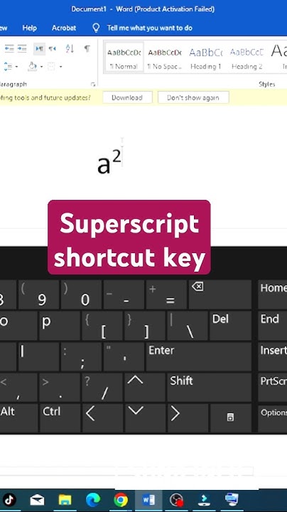 how to make selected text superscript in ms word #shorts #msword # ...