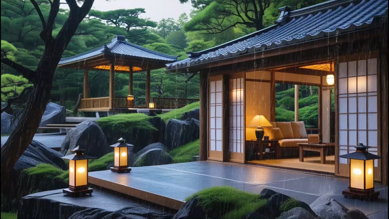 Restful Sleep with Forest Rain and Piano 🌧️🌿 Healing Sounds for Stress ...