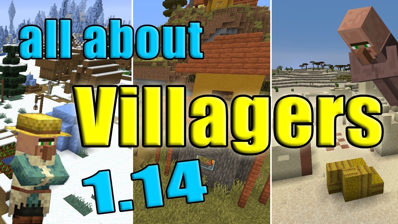 Minecraft All about Villagers | Village and Pillage 1.14 Update - YouTube
