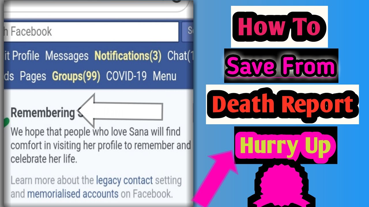 How To Save Facebook Account From Death Report.|| Secure Your id from ...