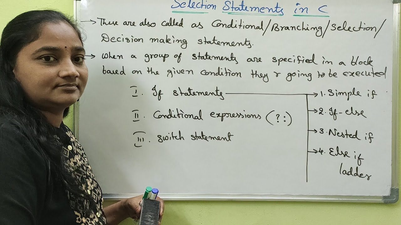 C Languageclass 48 Selection Statement In C Both In Telugu And Englishtelugu Scit
