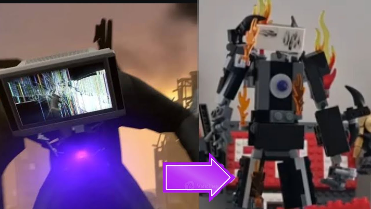 how to make battle damaged titan tv man - YouTube