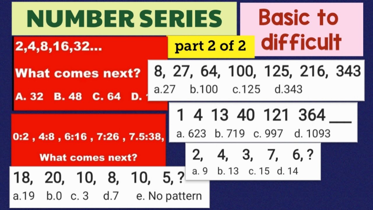 Number Series: Basic to Difficult part2 - YouTube