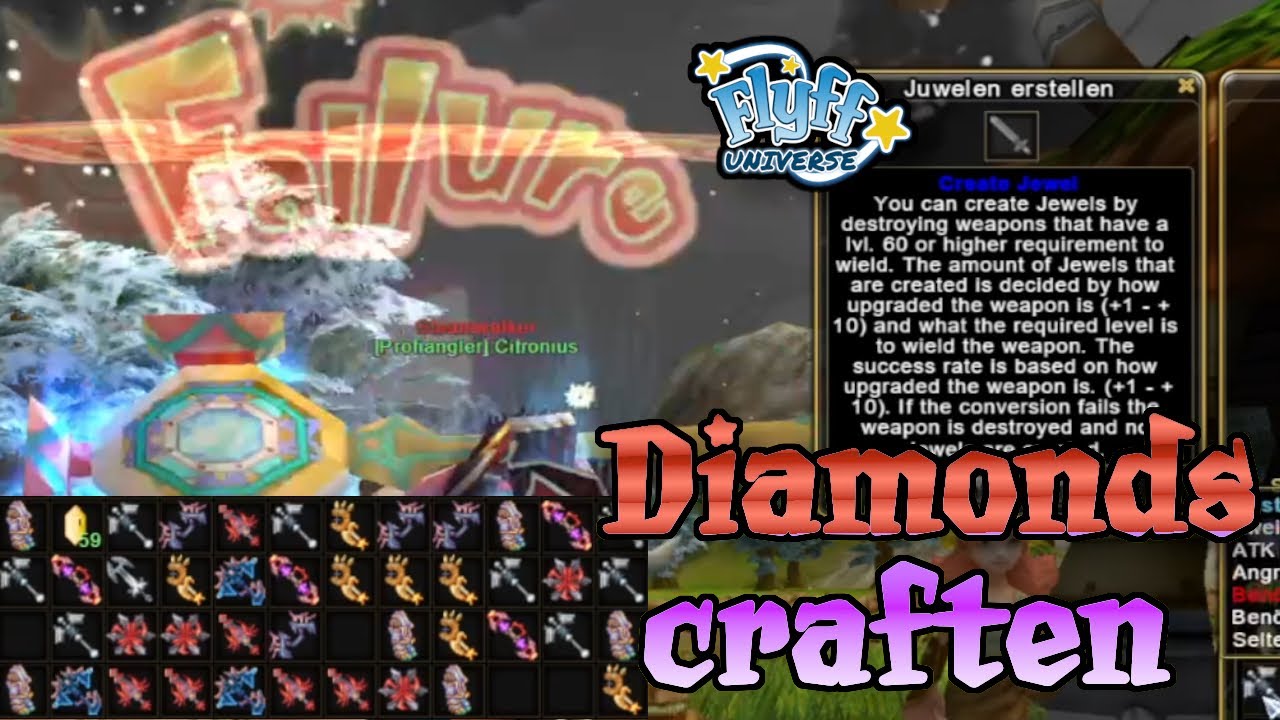 Flyff Universe - Krasses Glück beim Diamonds Craften? Streamer Bonus ...