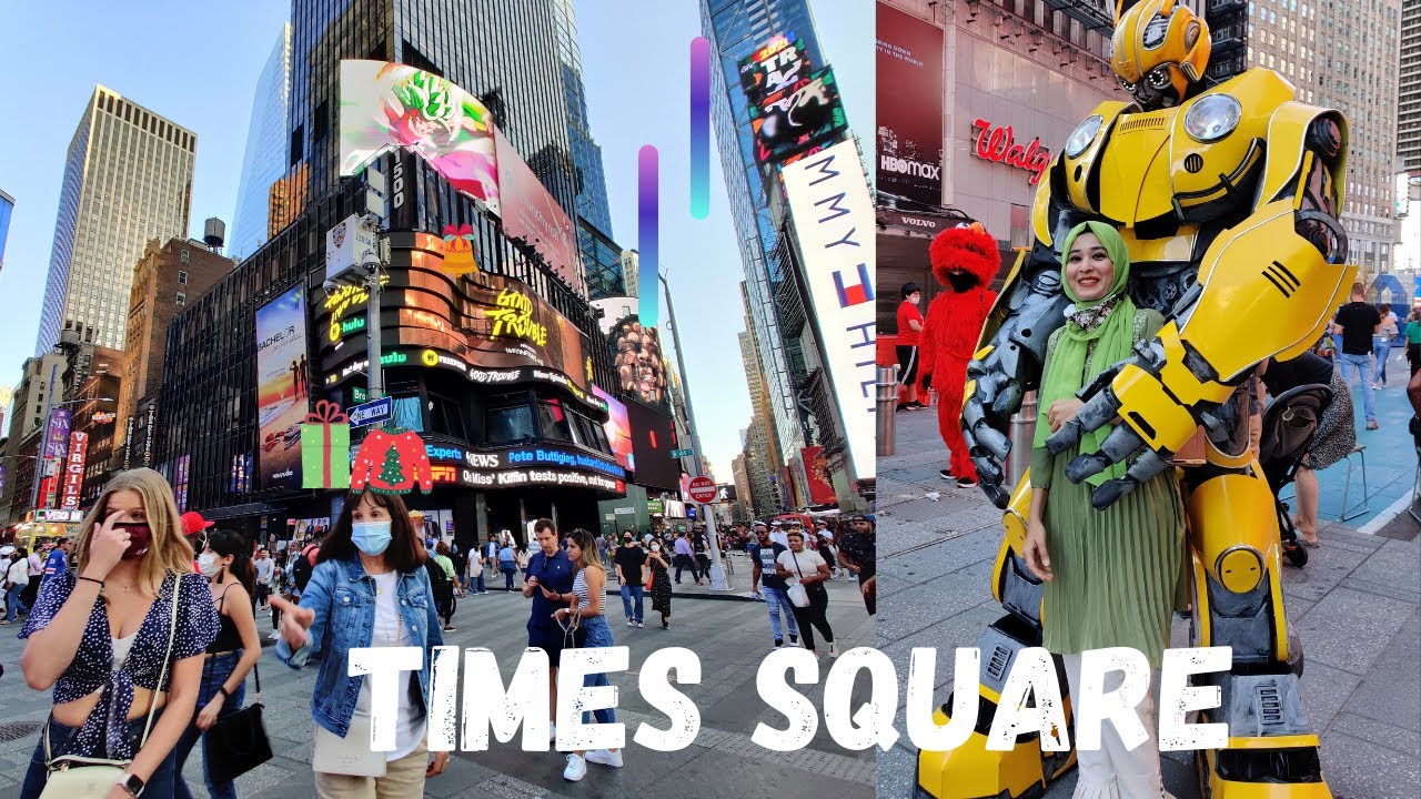 Times Square | Walking tour of Times Square in New York City USA ...