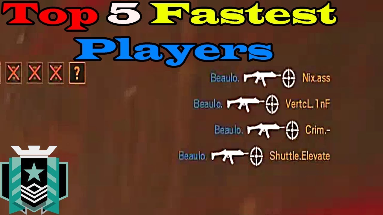 Top 5 Fastest Players in Rainbow six siege - YouTube