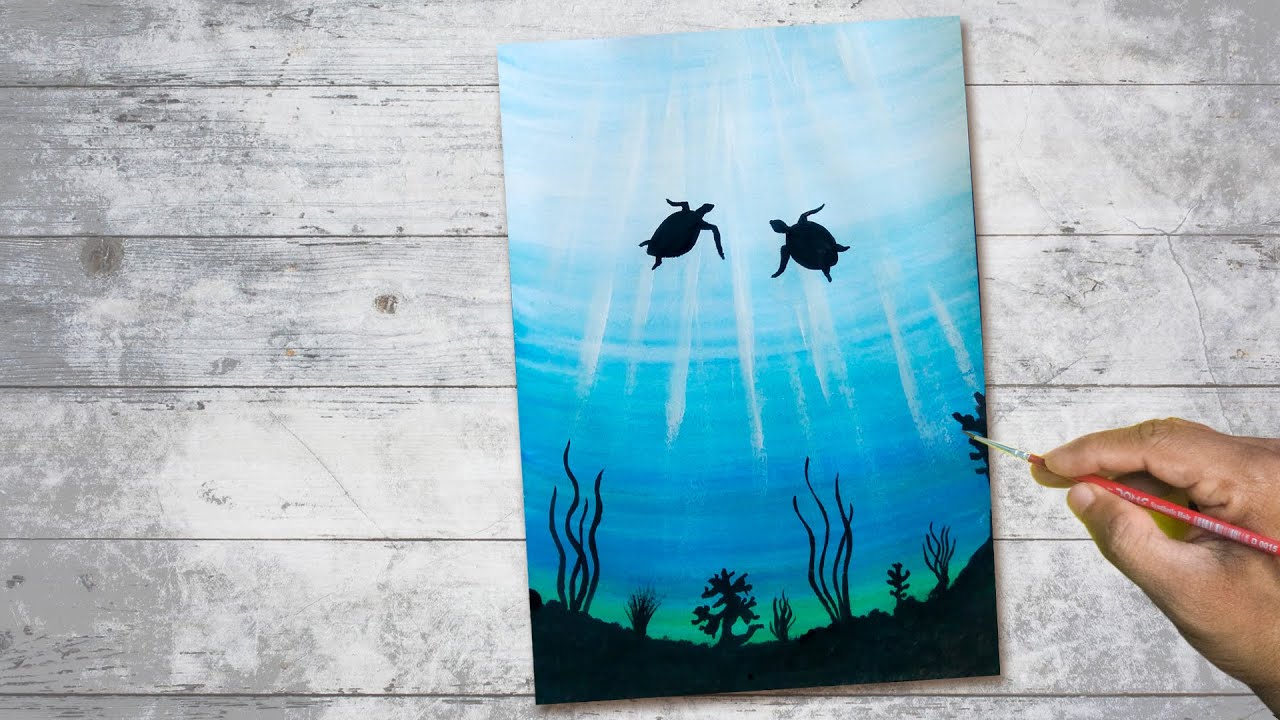 How to draw Under water | The Art - YouTube