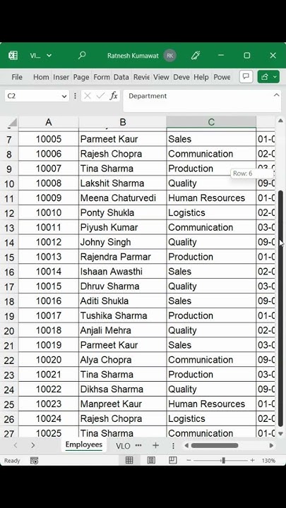 Excel: Increase Readability of Long Table. #exceltutorial #excel #exceltips #exceltricks - YouTube