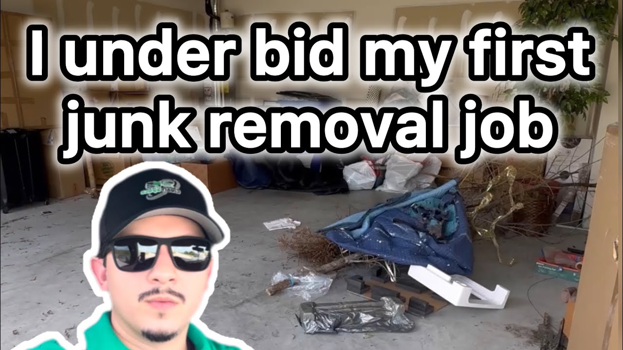 My first junk removal job and I under bid - YouTube