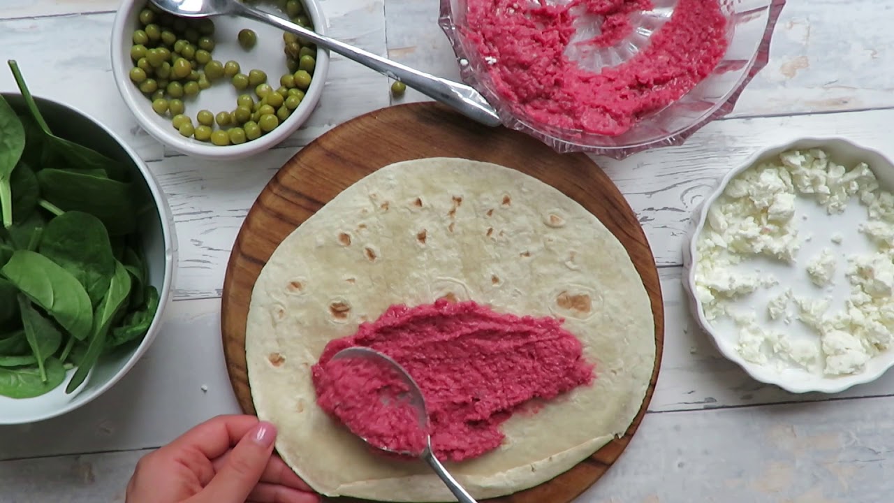 Beetroot Hummus Wrap - Food for Work Lunch - Meal Prep Lunch Ideas ...