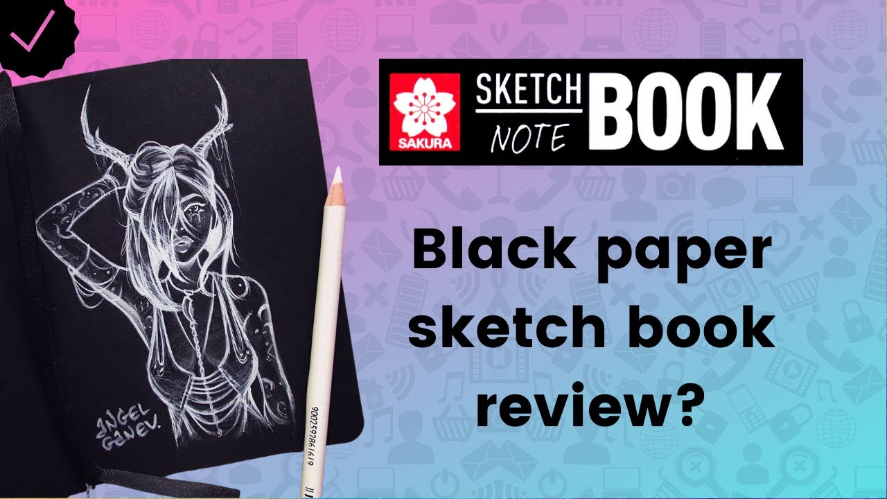 Sakura Black Paper Sketch Book - Unboxing and Review - Art Tips - YouTube