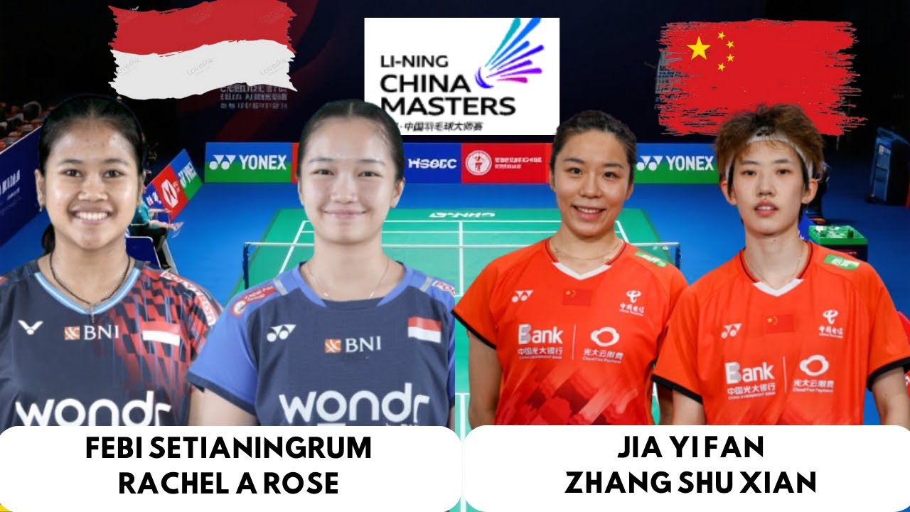 RACHEL A ROSE/FEBI SETAININGRUM (INA) VS JIA YI FAN/ZHANG SHU XIAN (CHN ...