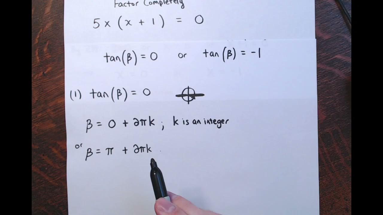 Solve factorable trigonometric equations in quadratic form #2 - YouTube