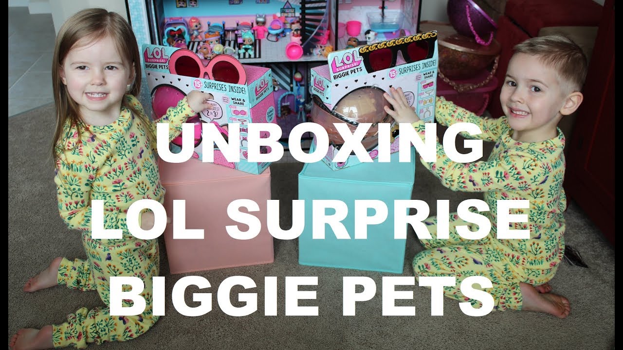 Unboxing LOL Surprise Biggie Pets | Ollie and Ellie - YouTube